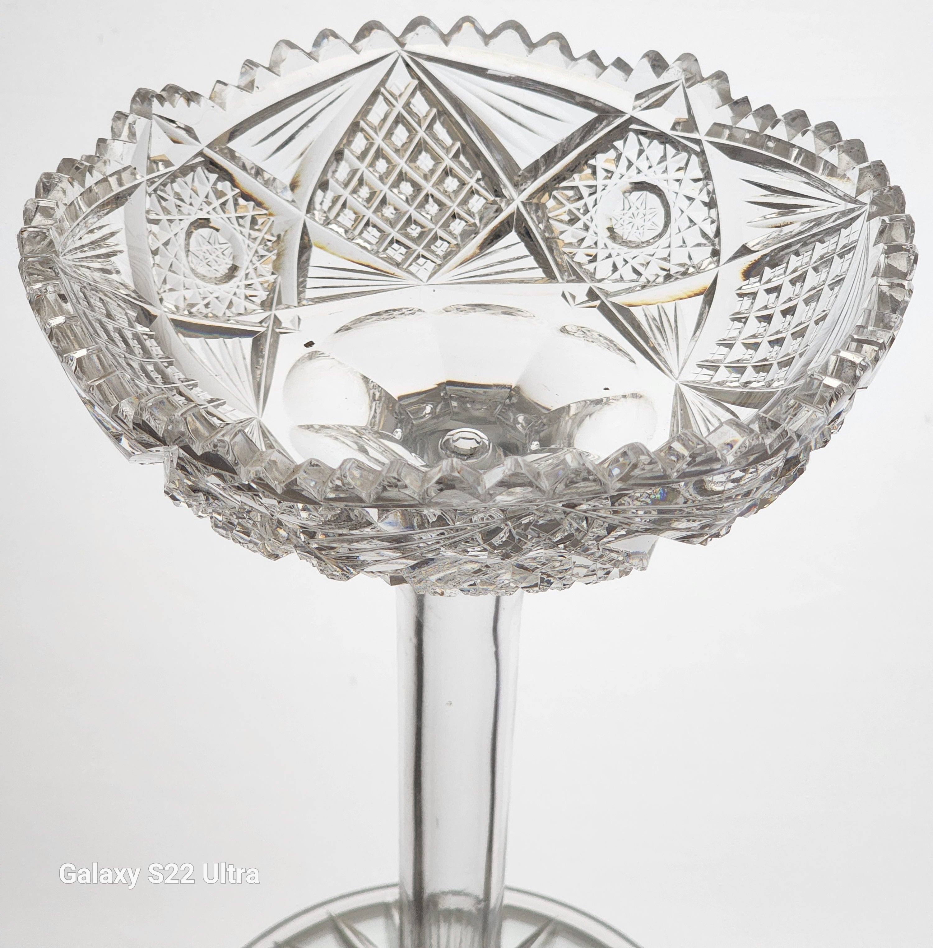 American Brilliant Period Cut Glass compote, Antique c241 – O'Rourke ...