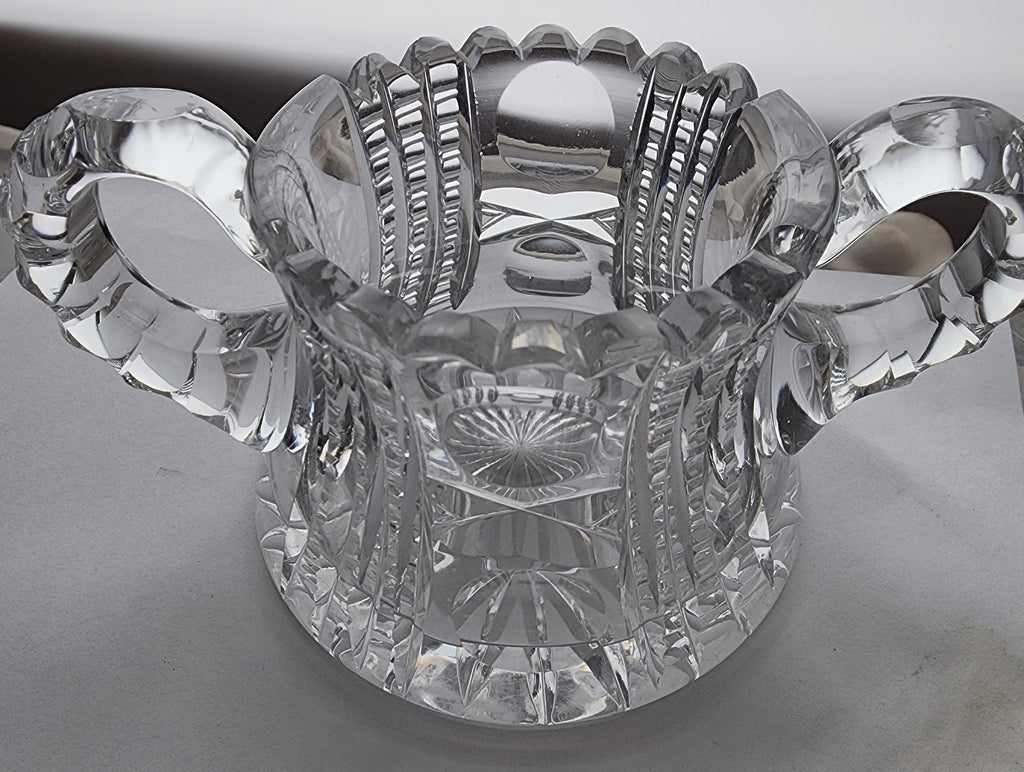 Home › American Brilliant Period Cut Glass 2 handle sugar Antique abp ...