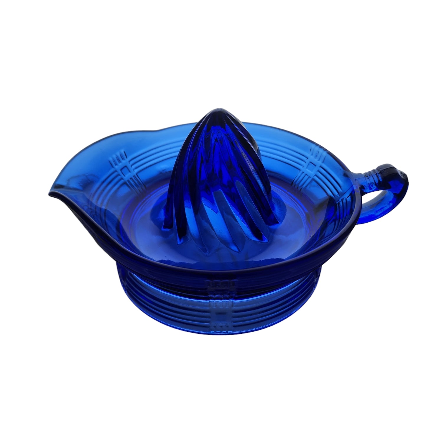 Hazel Atlas criss cross cobalt orange reamer – O'Rourke Crystal Awards ...