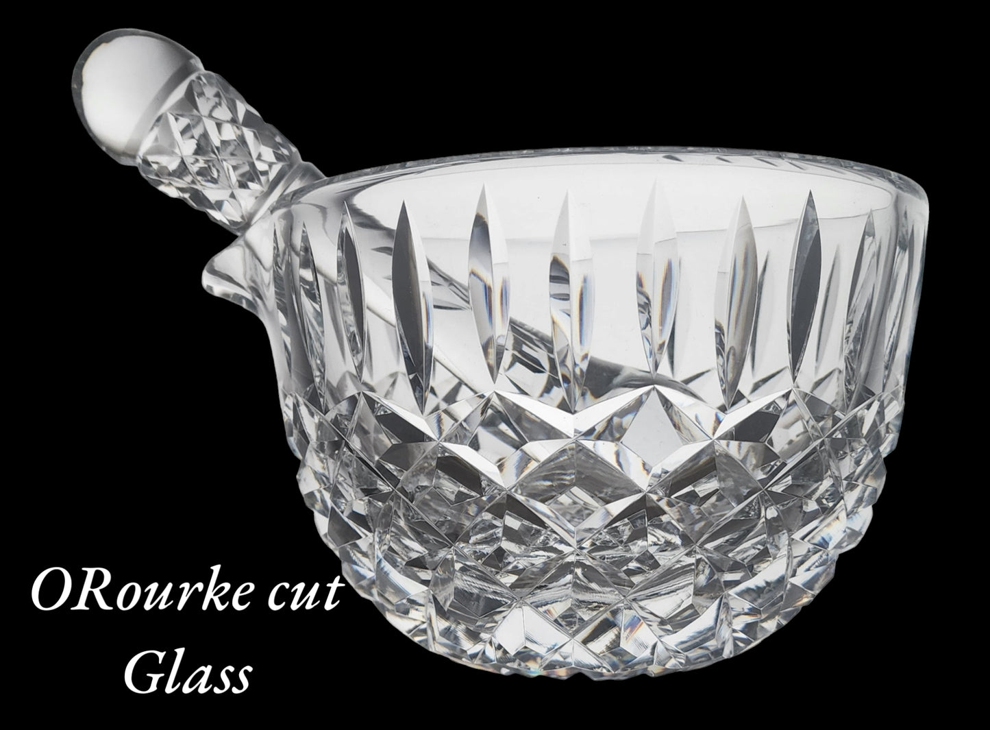 Hand Cut lead crystal Morther and pedestal HAND POLISHED signed by Pet ...
