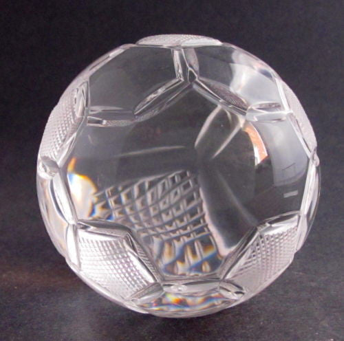 Hand Cut Glass soccer ball award customize paperweight – O'Rourke ...
