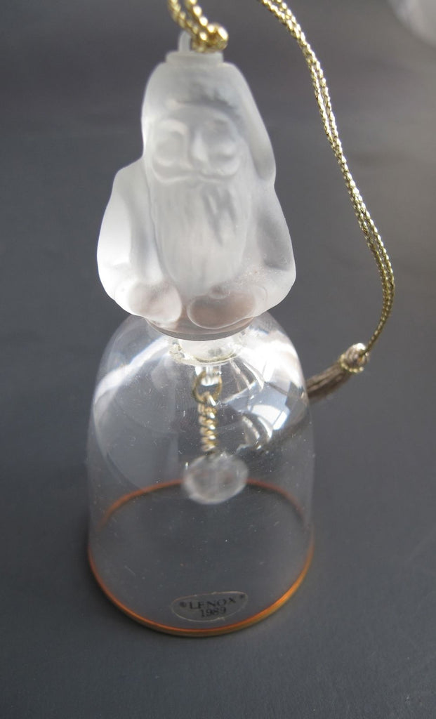 Home › Lenox Crystal 1989 St. Nicholas Tree miniature bell ornament ...