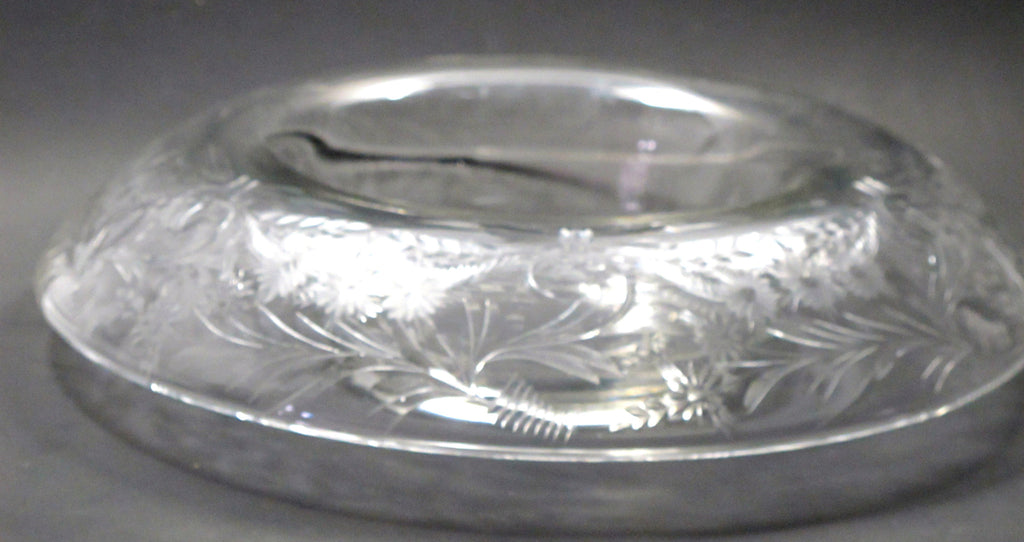 Home › Hand Cut Glass roll out bowl Antique gift