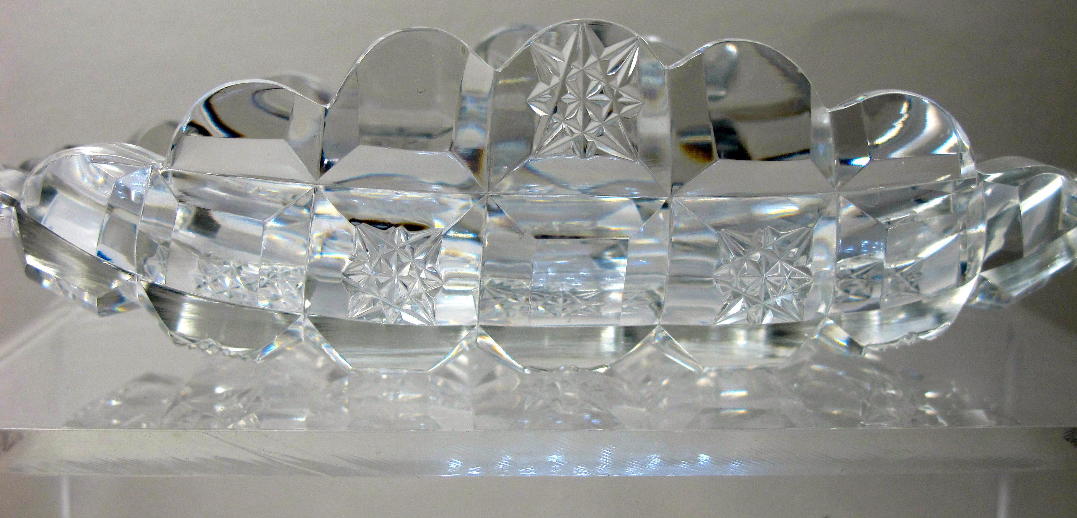 Hand Cut glass lay down spooner Antique ABP – O'Rourke Crystal Awards ...