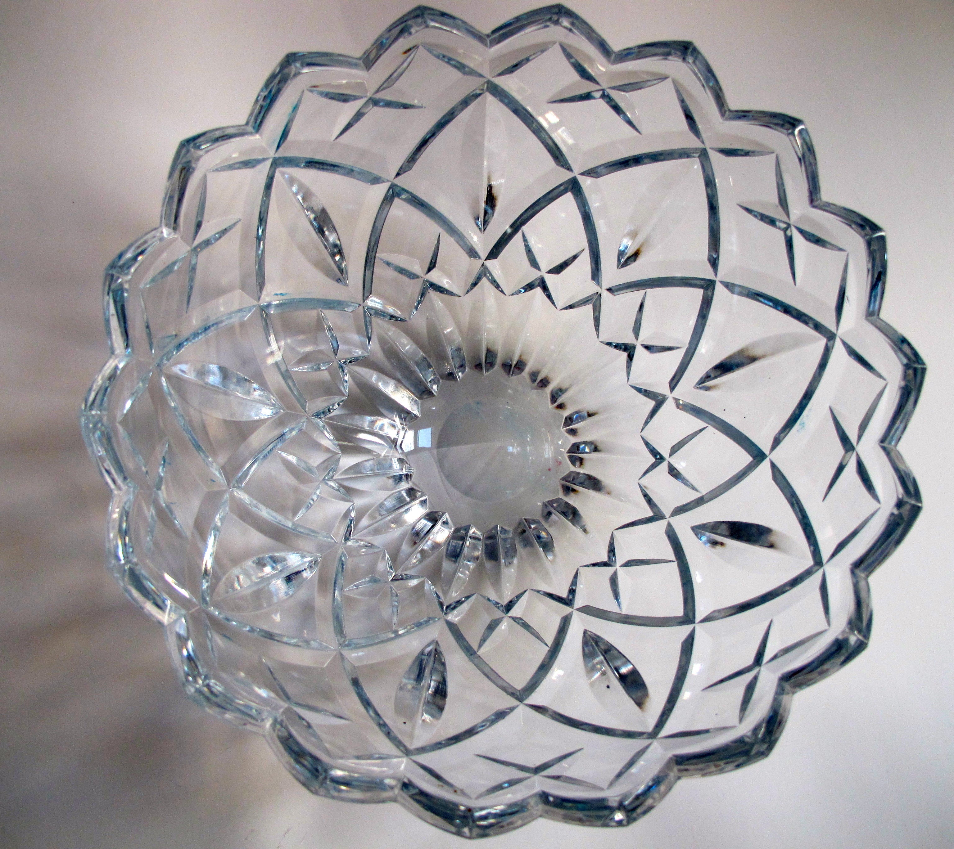 Signed Lenox deep Cut glass bowl Crystal – O'Rourke Crystal Awards & Gifts