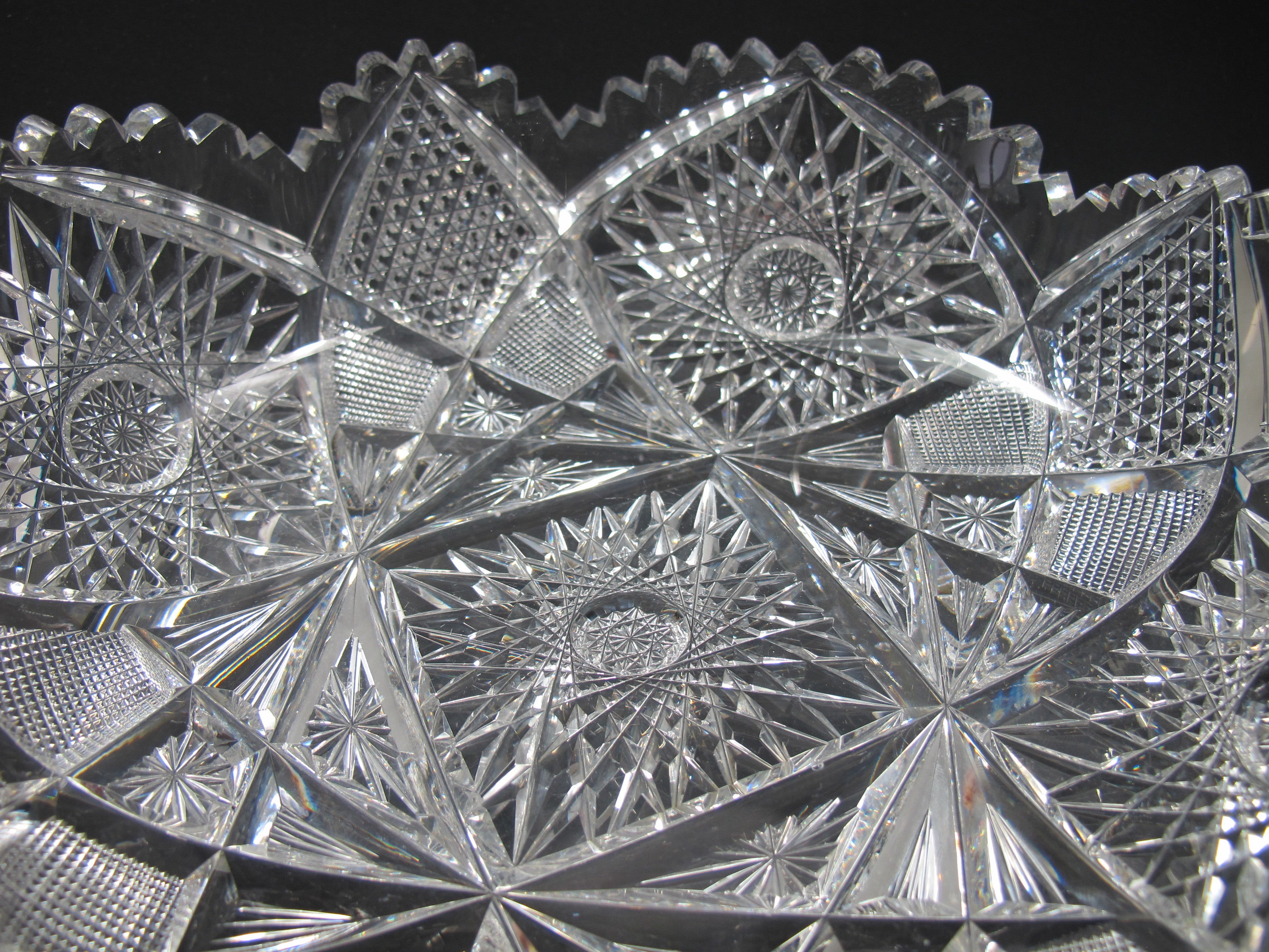 Hand polished Cut Glass bowl Antique crystal – O'Rourke Crystal Awards ...